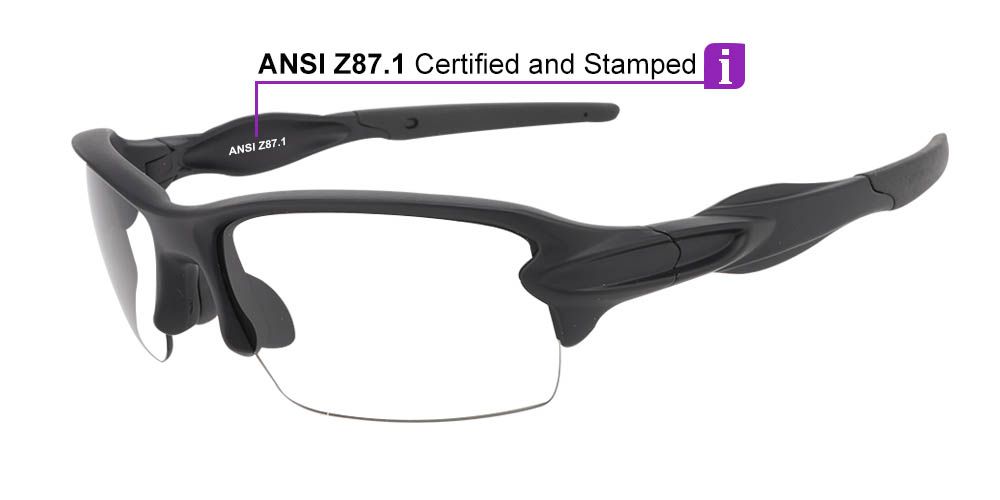 Coho Prescription Safety Glasses Black - ANSI Z87.1 Certified | Rx ...